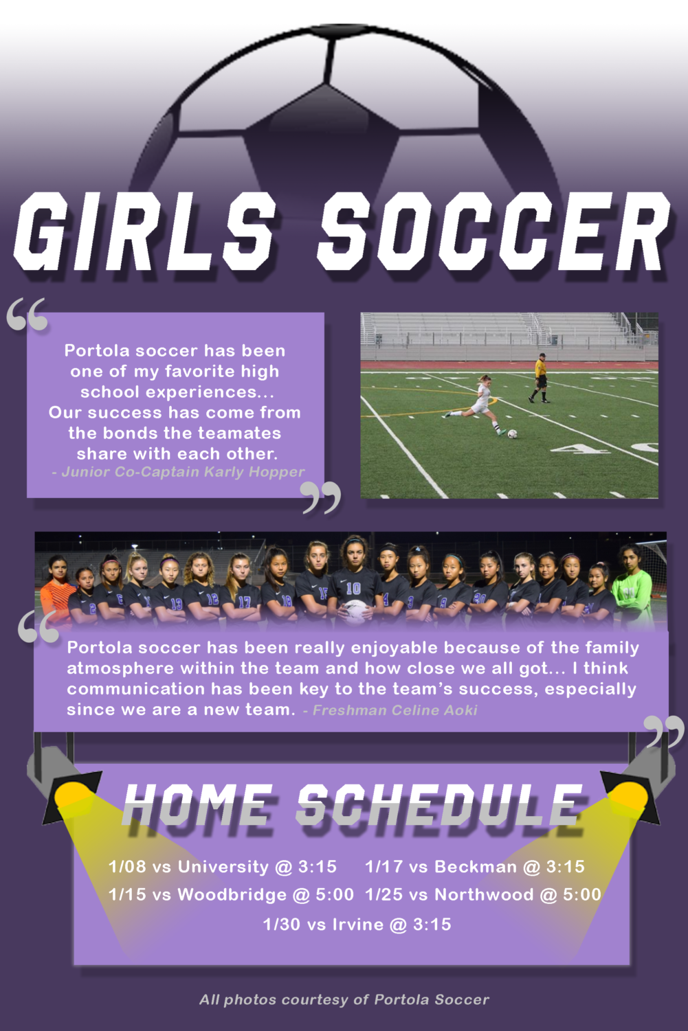 Spotlight On Girls Soccer Portola Pilot
